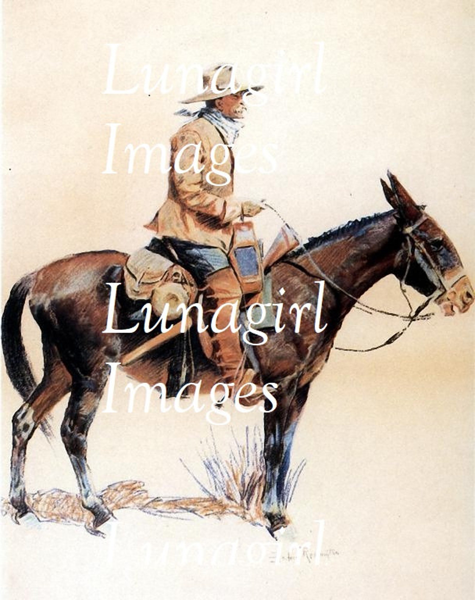 Download 75 COWBOY Images WESTERN ART Vintage Cowboys | Etsy