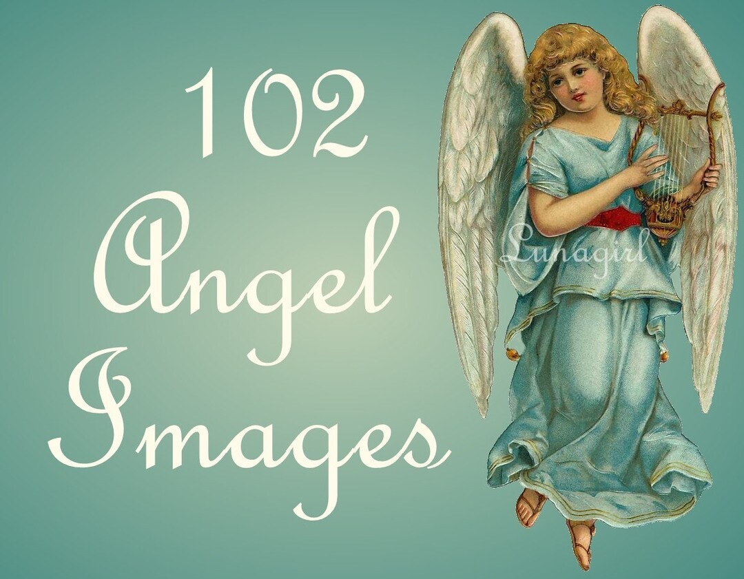 102 ANGELS Vintage Images DOWNLOAD Victorian Postcards Scraps ...