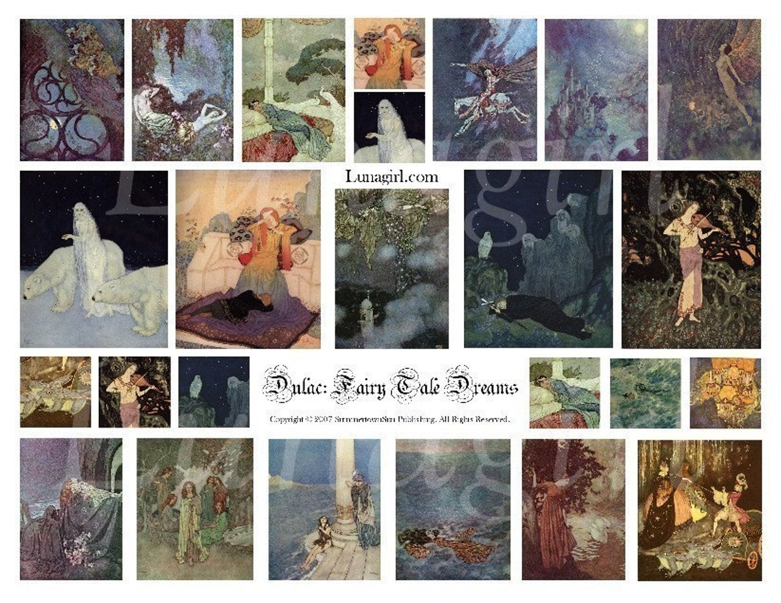 FAIRY TALE DREAMS Digital Collage Sheet, Victorian Art, Vintage Images ...