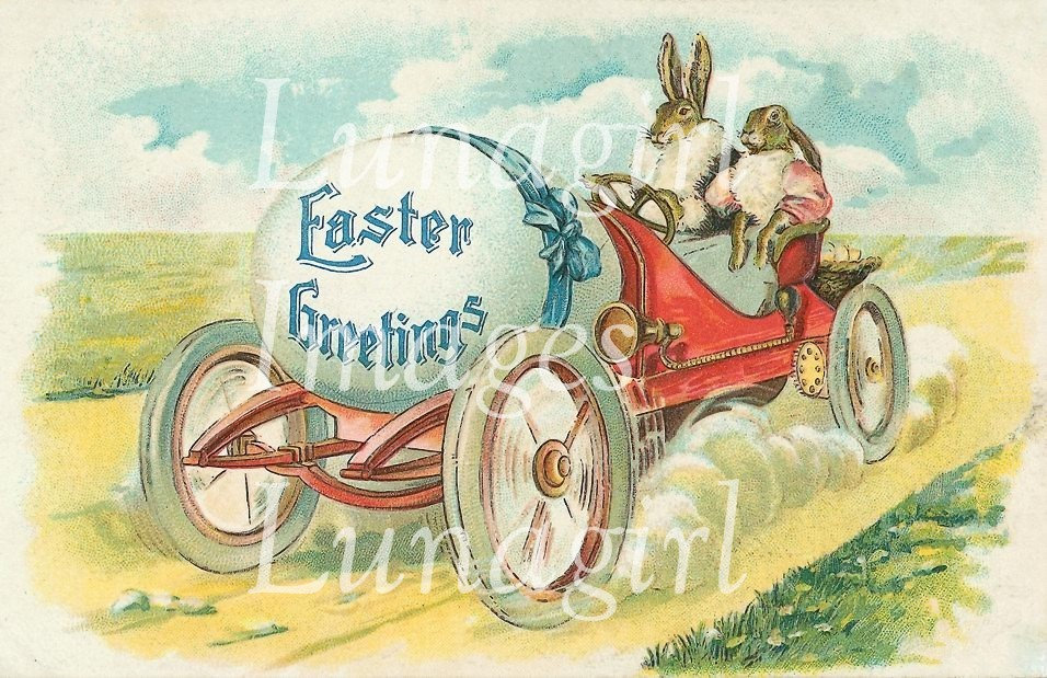 85 Vintage EASTER BUNNIES Digital Ephemera, Victorian Easter Rabbits ...