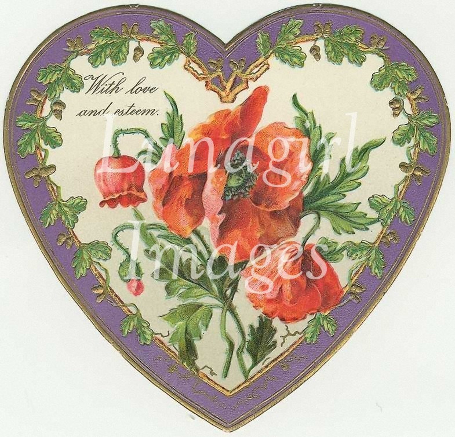 75 Victorian HEARTS, Vintage VALENTINES, Digital Ephemera, Antique ...