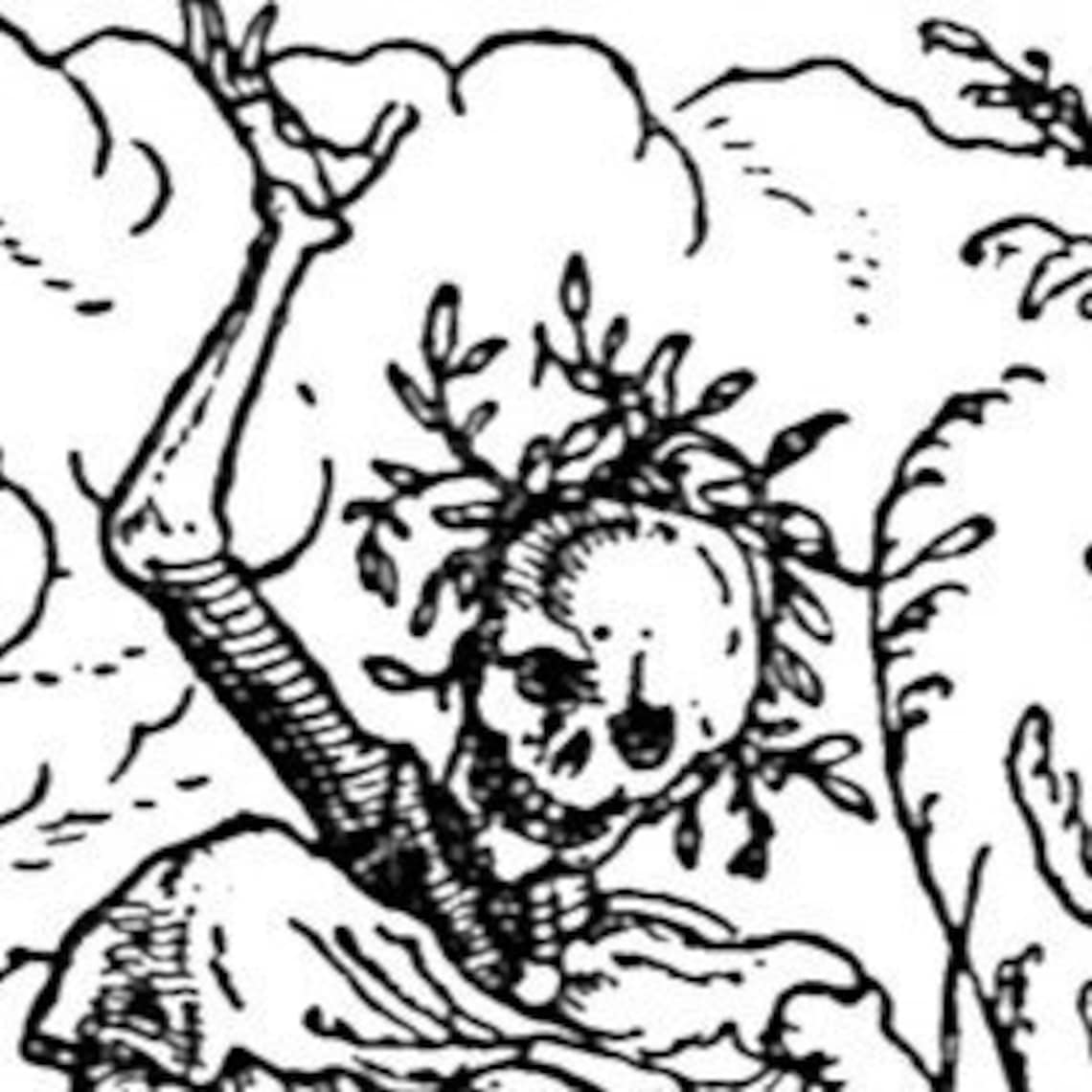 MEDIEVAL Dancing SKELETONS Digital Collage Sheet Vintage - Etsy