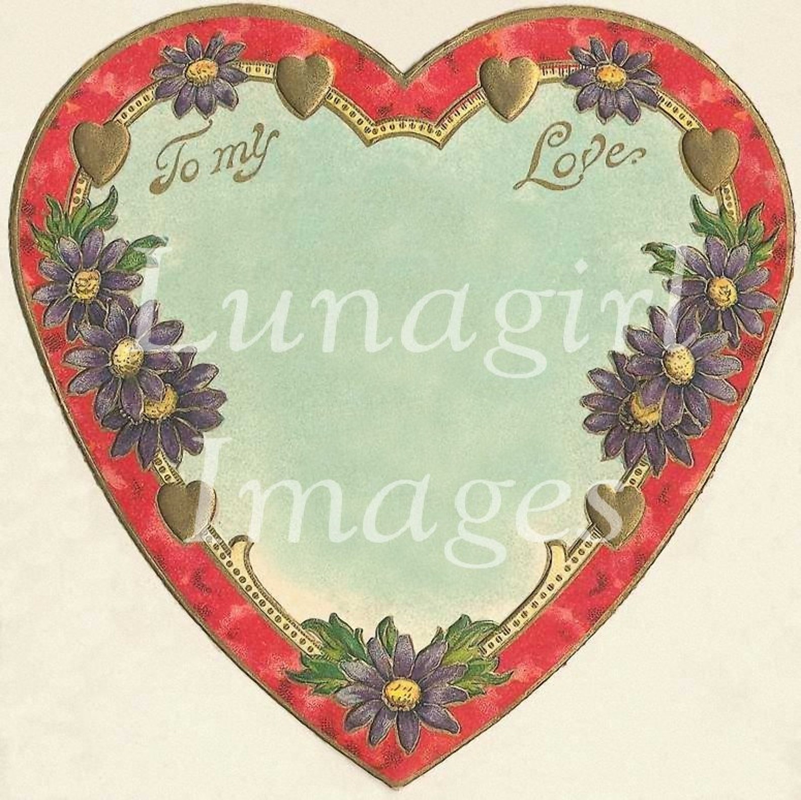 75 Victorian HEARTS, Vintage VALENTINES, Digital Ephemera, Antique ...