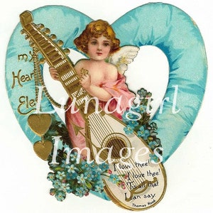 75 Victorian HEARTS, Vintage VALENTINES, Digital Ephemera, Antique ...