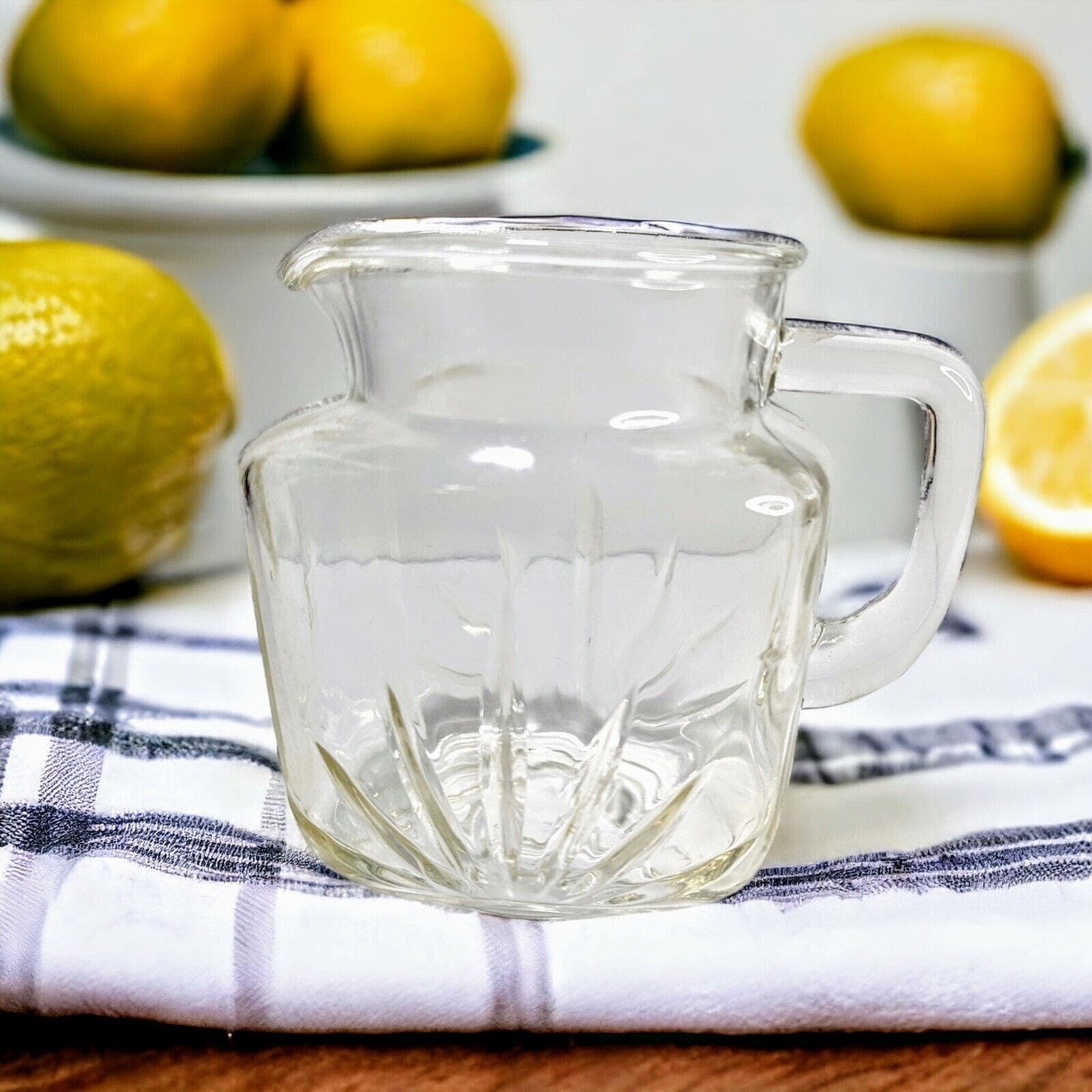 Vintage MCM 50's 60's Federal Glass Clear 1 Quart Juice Pitcher ...