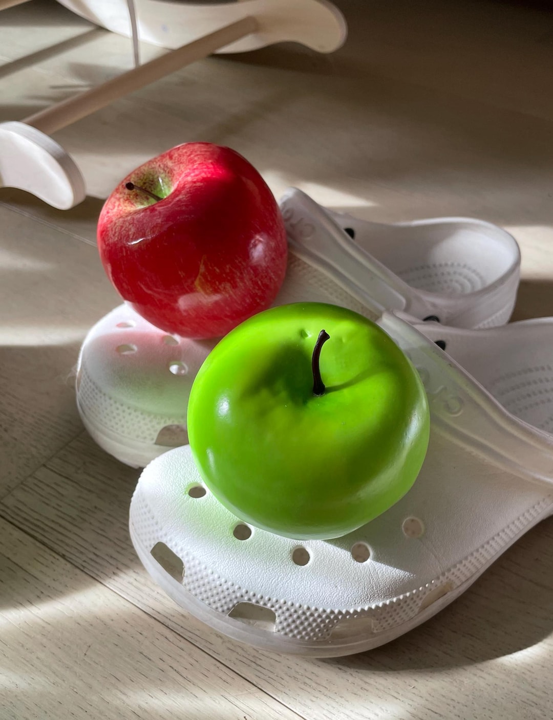 Big Apple Shoe Charms, 1 Pair, 3D Apple Shoe Charms - Etsy