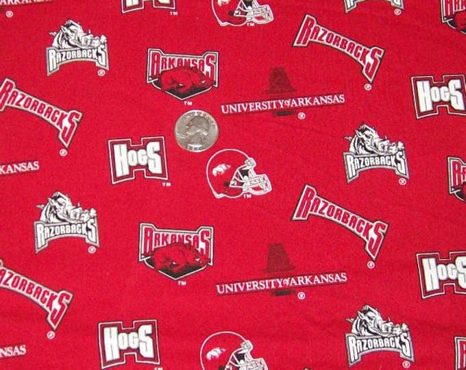 Arkansas Razorbacks Cotton Fabric 1/2 Yard - Etsy