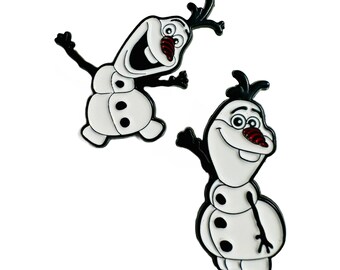 Olaf Frozen Snowman Character Custom Enamel Pin,cute Enamel Pin,bag ...