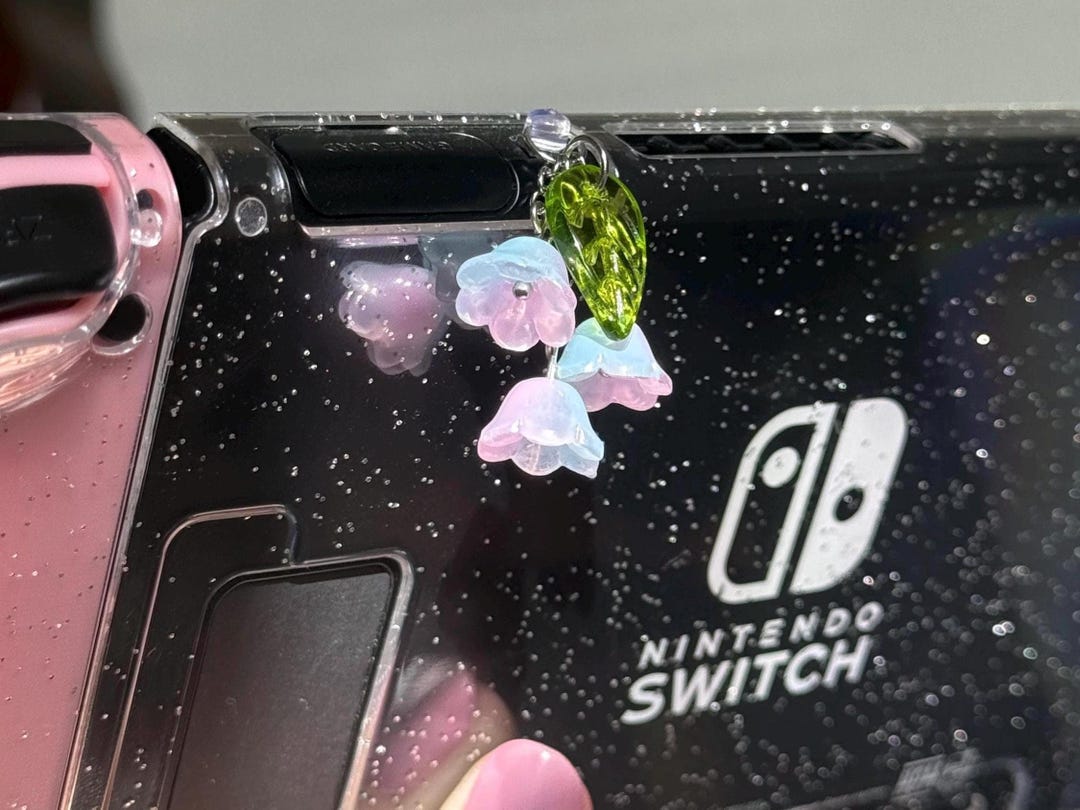 Cotton Candy Flower Charm for Nintendo Switch | Handmade Dust Plug - Etsy