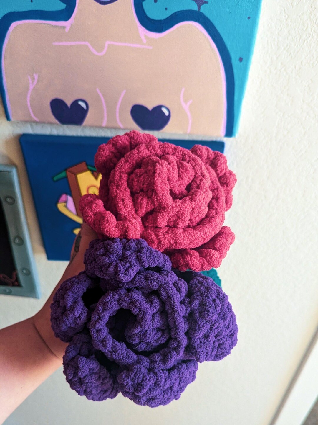 Flower Peen Plushie, Crochet Creation, Rose, Gag Gift Plushie, Eek ...