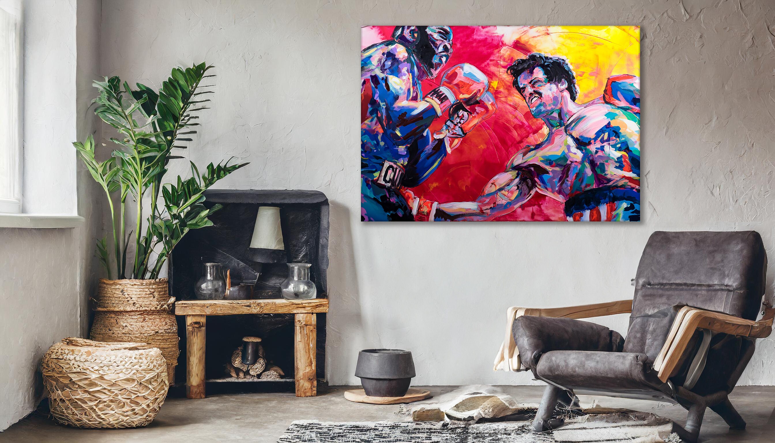 Rocky Balboa and Clubber Lang Boxing Match Canvas, Leroy Neiman Art ...