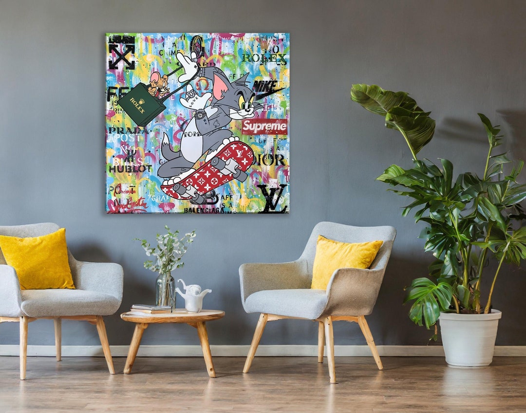 Graffiti Pop Art Tom and Jerry , Banksy Tom and Jerry Graffiti Luxury ...