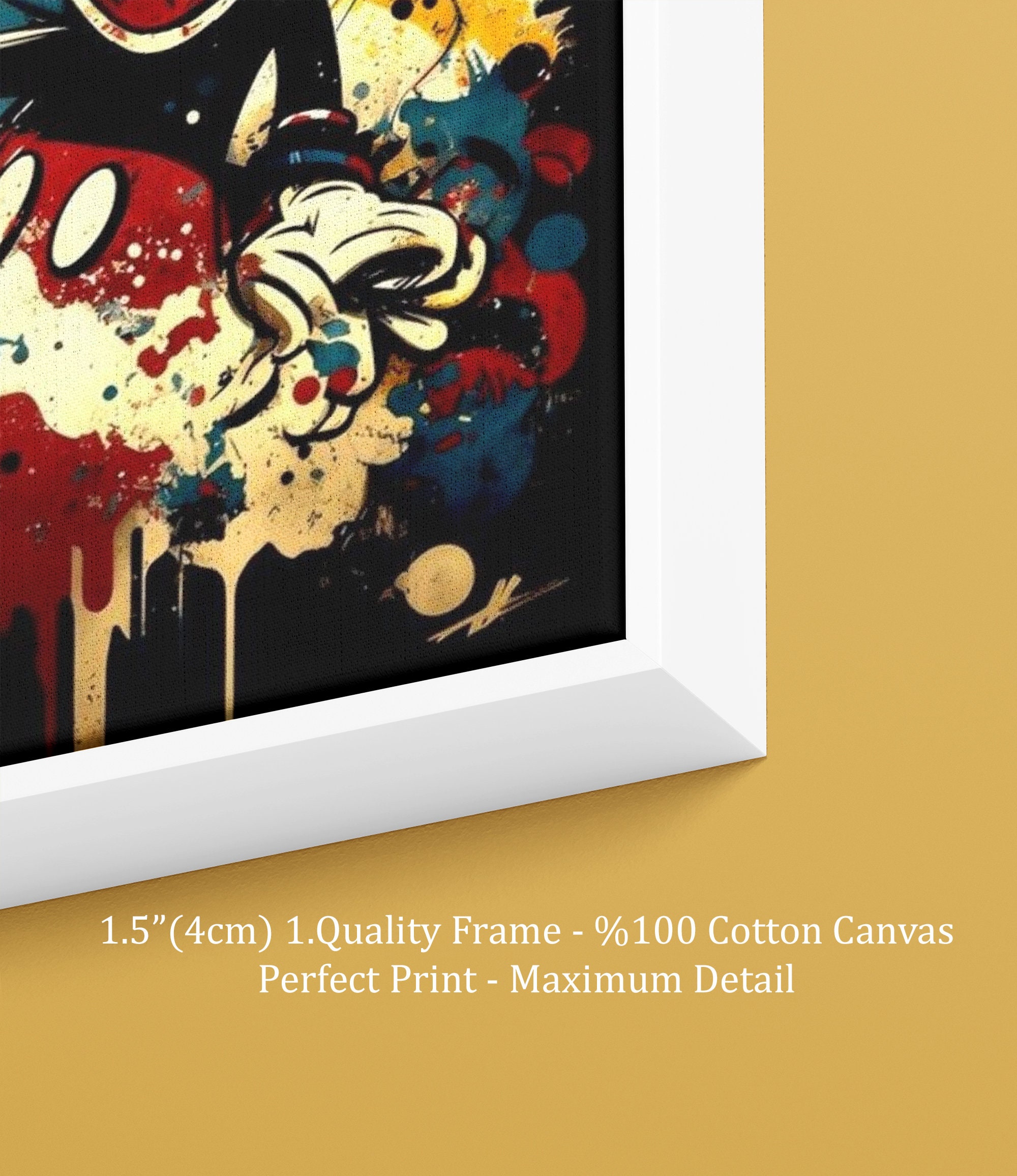 Abstract Mickey Mouse Pop Art Oil Painting or Canvas Print, Mickey ...