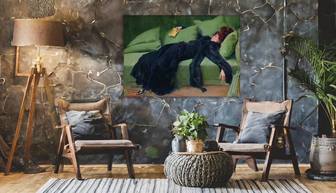 Decadent Young Woman Canvas Wall Art, After the Dance, Ramon Casas ...