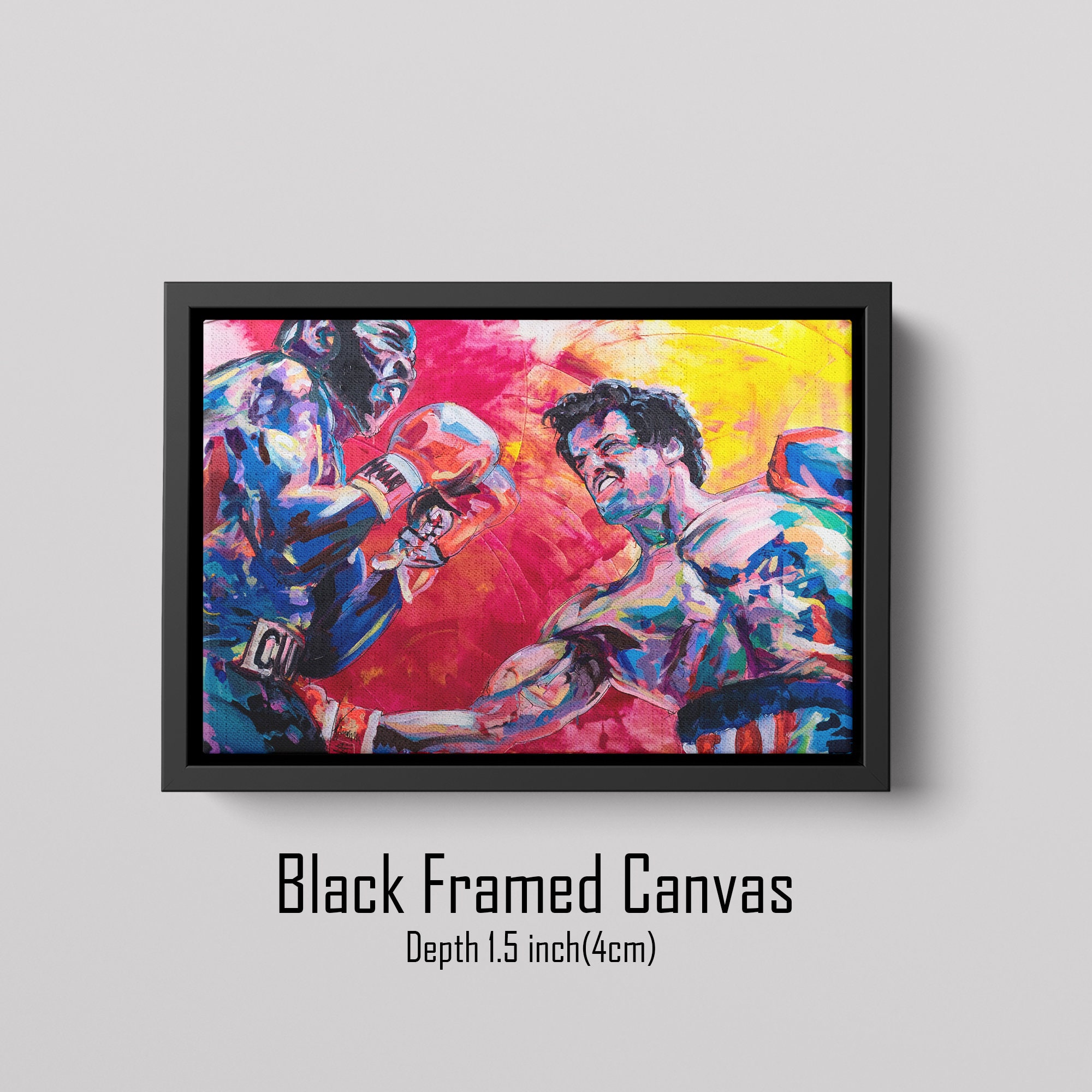 Rocky Balboa and Clubber Lang Boxing Match Canvas, Leroy Neiman Art ...