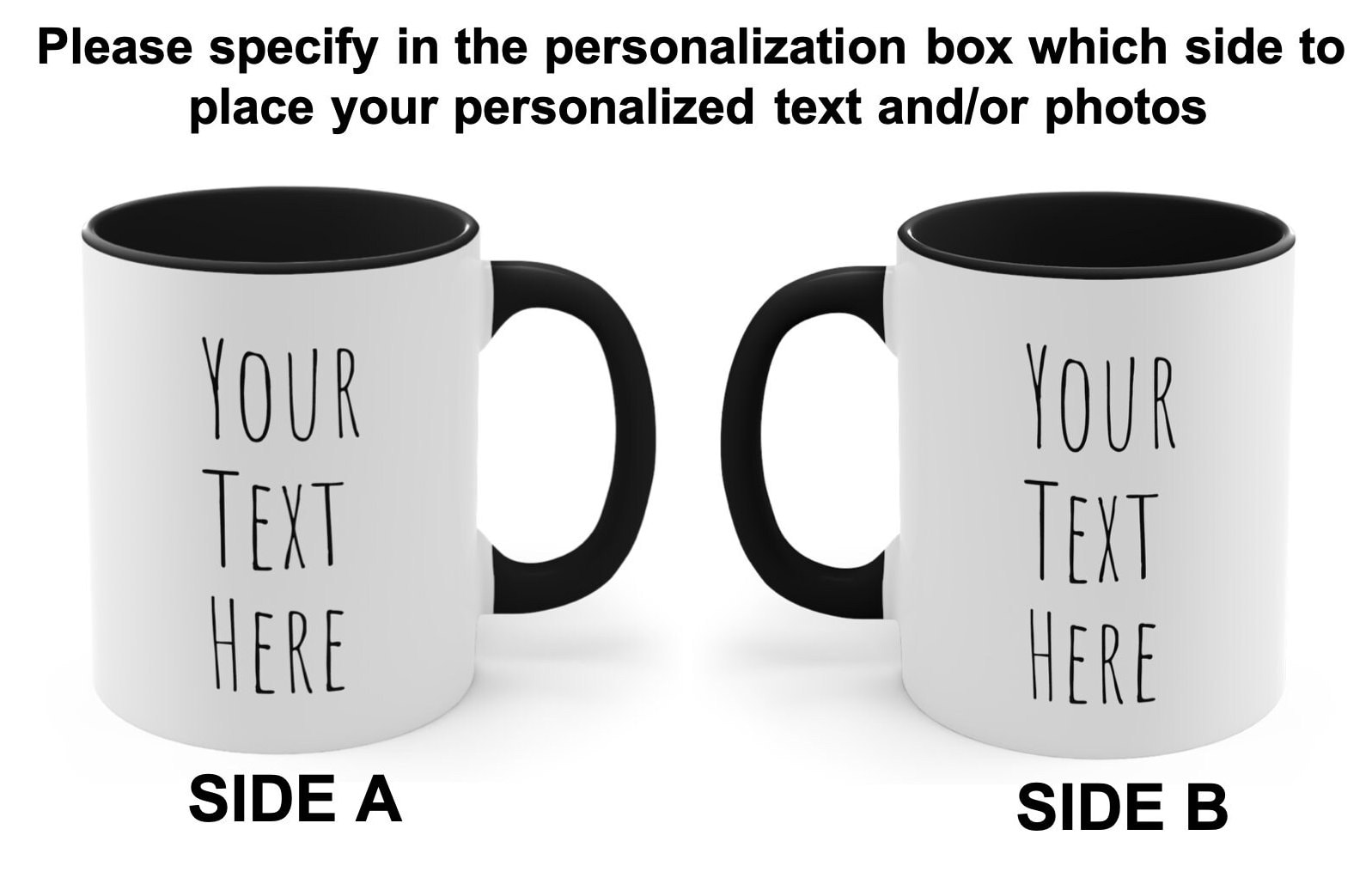 Custom Design Mug, Personalized Photo Text Coffee Mug, Design Your Own ...