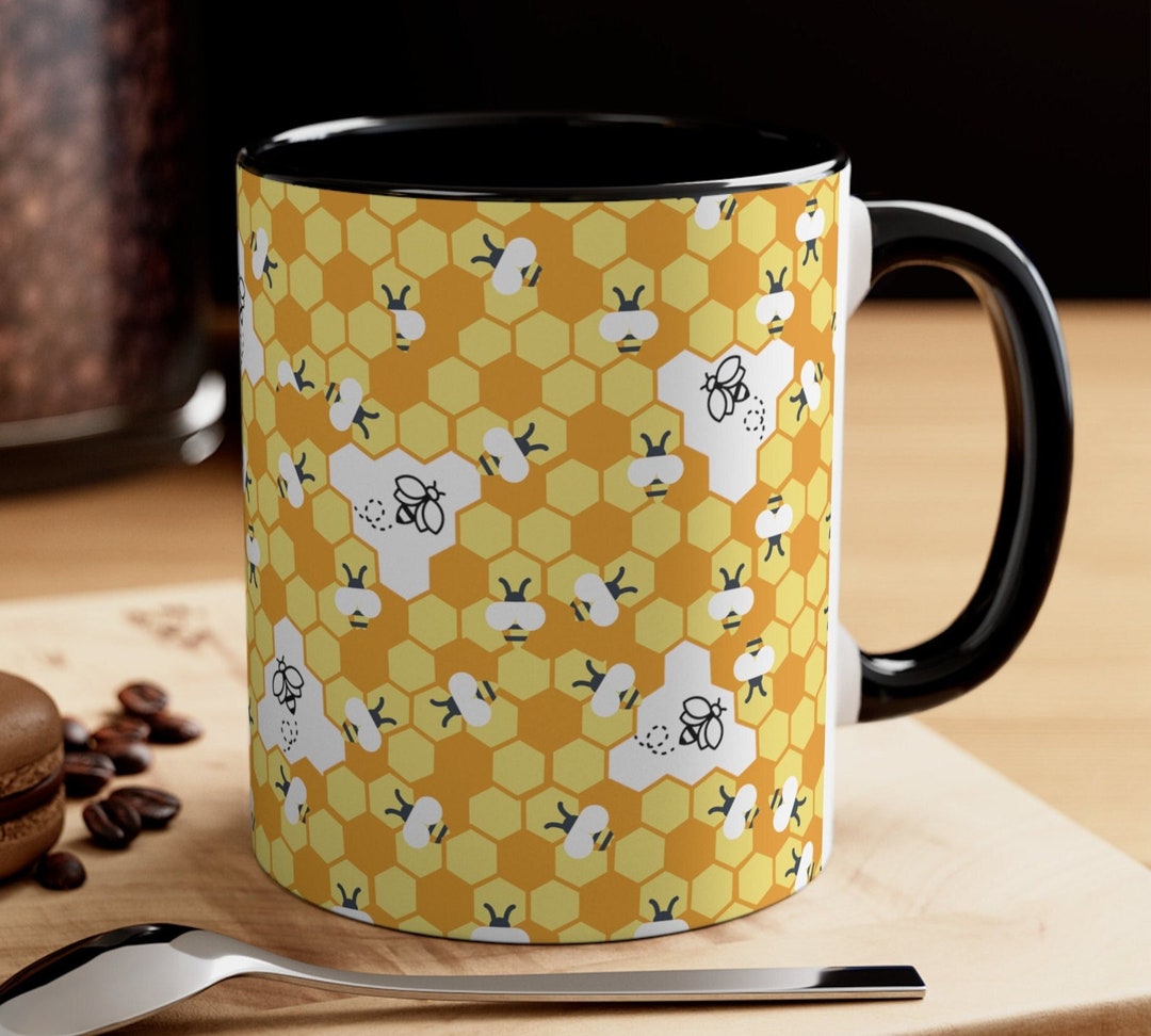 Honeycomb Mug, Honey Bee Mug, Bee Mug, Apiarist Gift, Honey Bee Coffee ...