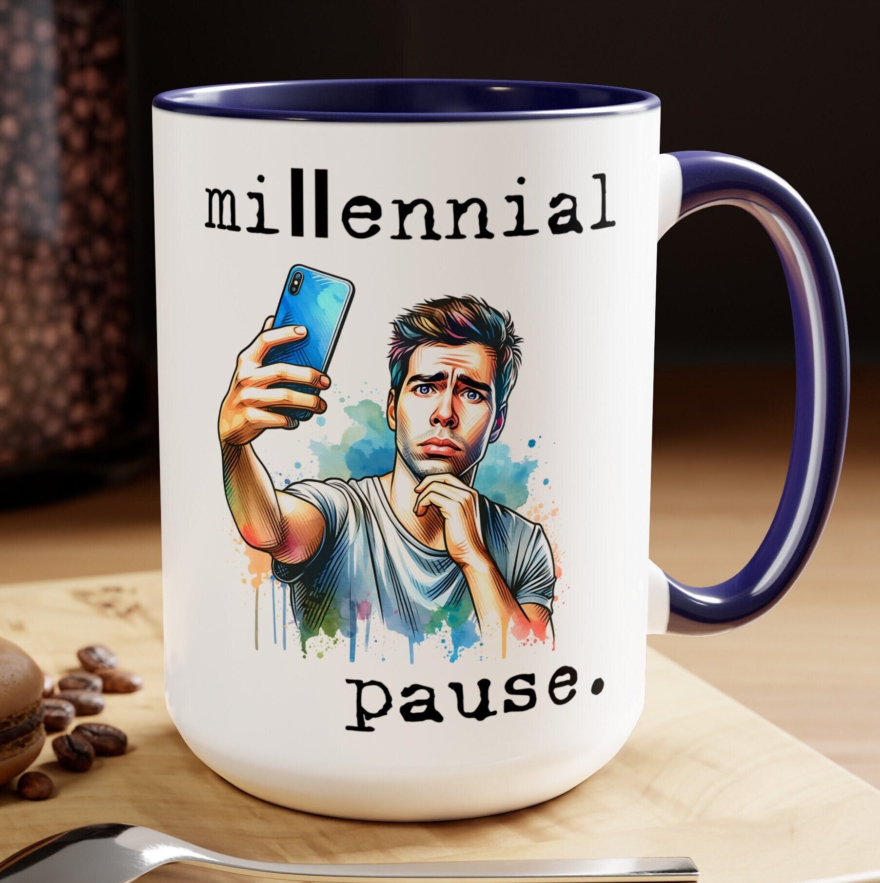Millennial Pause Mug, Funny Millennial Mug, Millennial Roast Cup, Funny ...