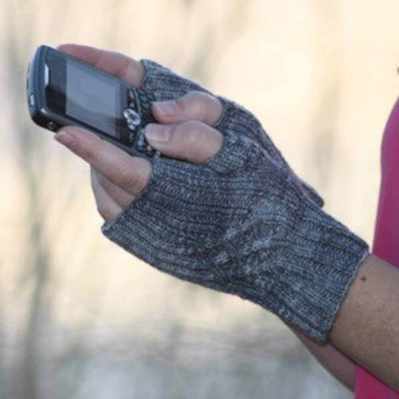 Diamond Cable Fingerless Gloves Pattern - PDF Format - Etsy