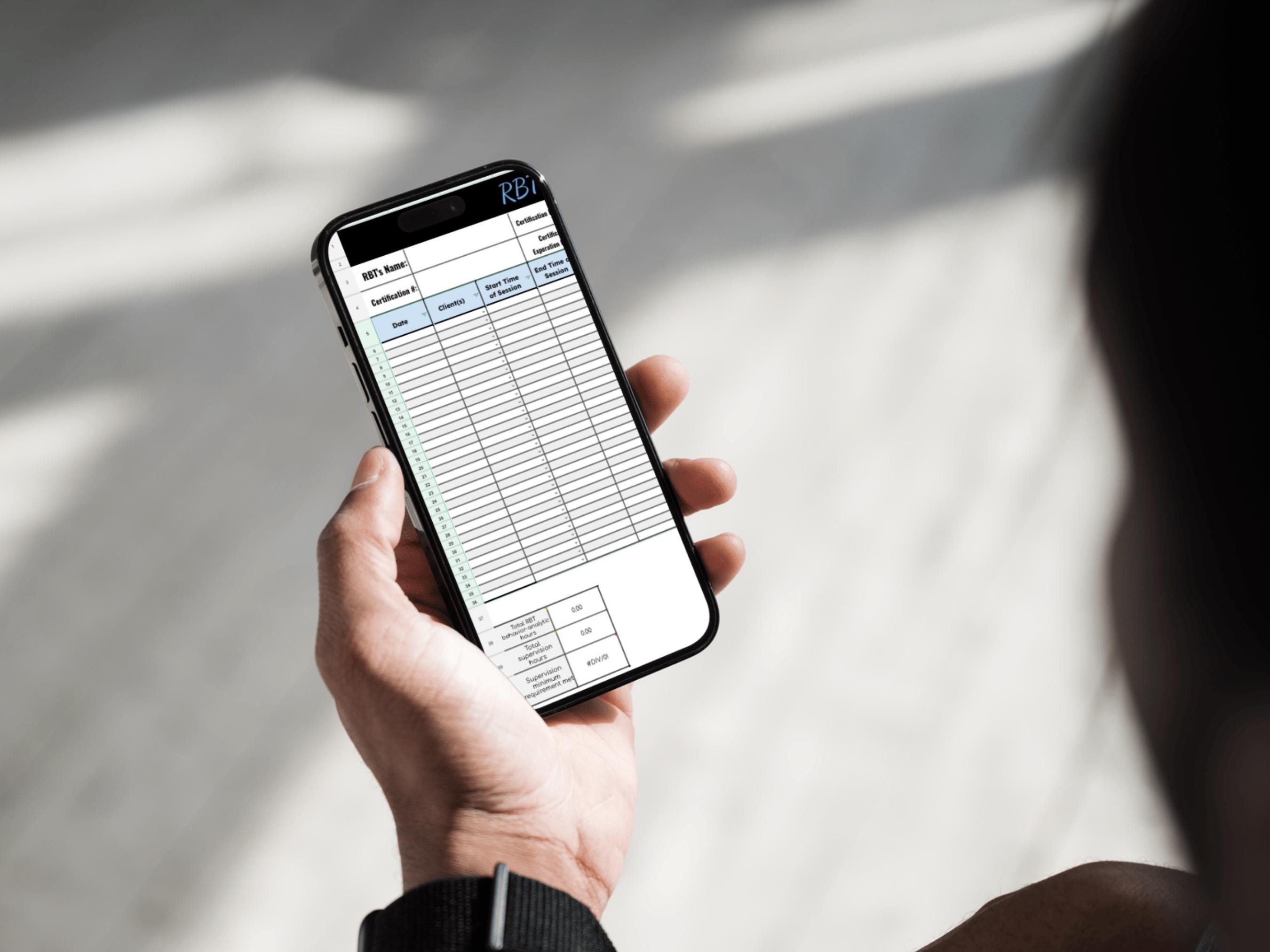 Google Sheet: RBT Supervision Tracker - Etsy