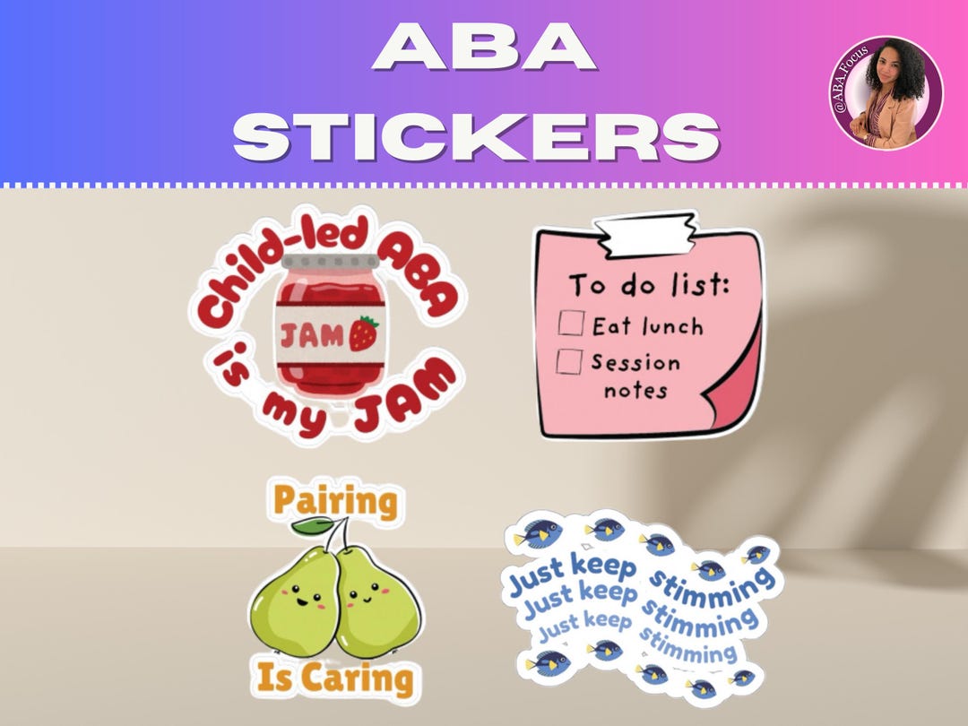 Neurodivergent Stickers 4 Pack Behavior Analyst Stickers ABA Stickers ...