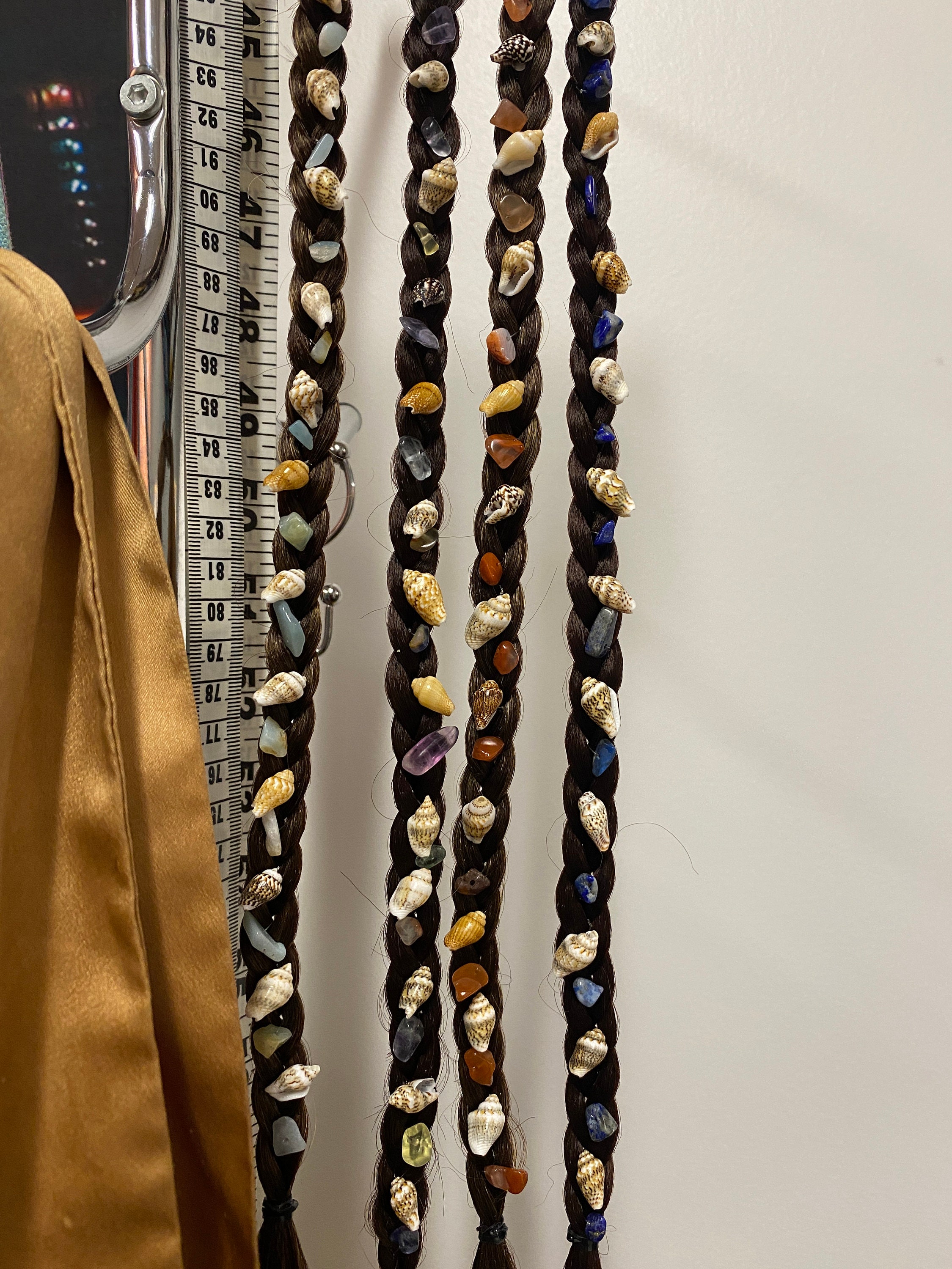 Custom Clip-in Braids With Natural Stones and Shells TRENZA ...