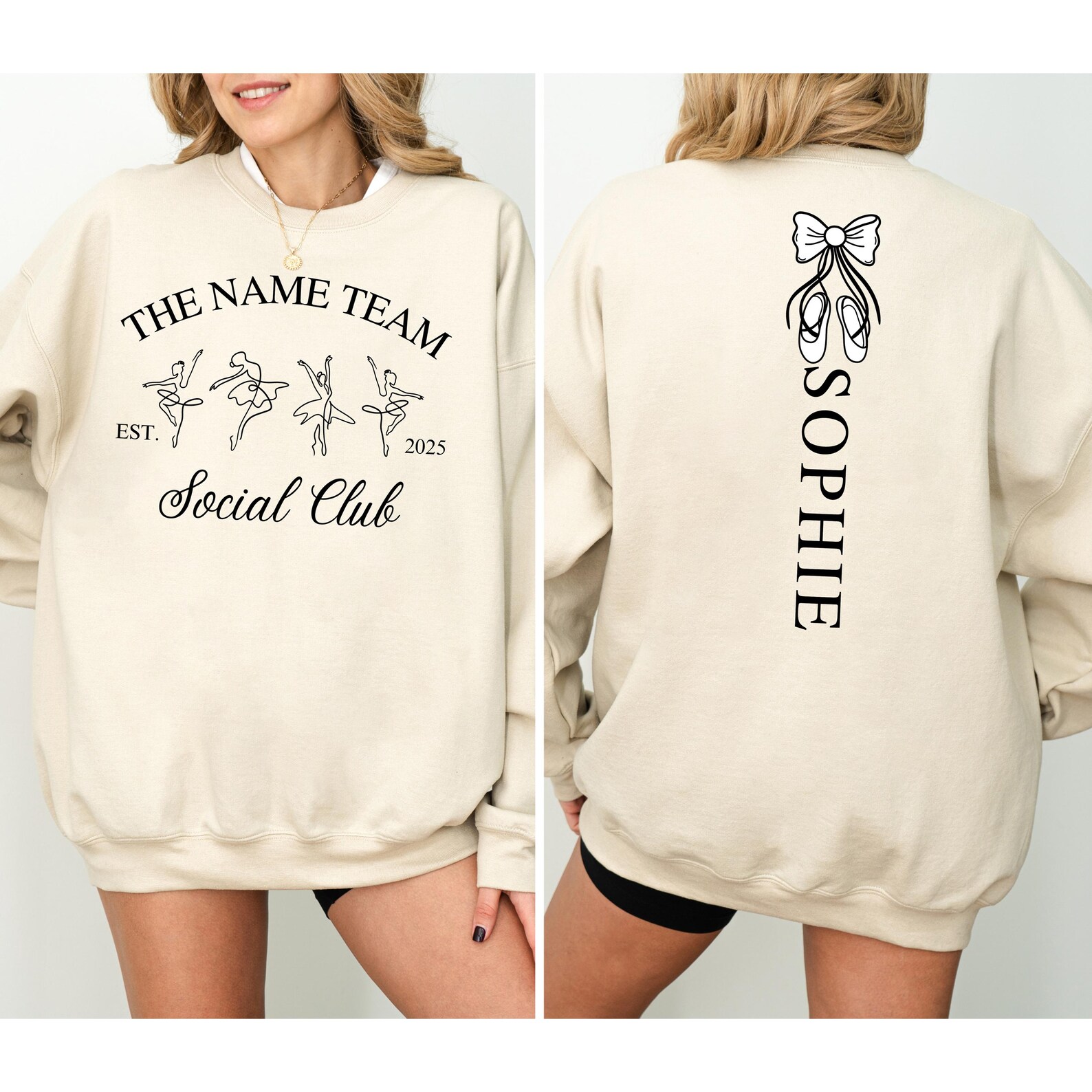 Custom Dance Team Sweatshirt, Personalized Ballet Gift, Custom ...