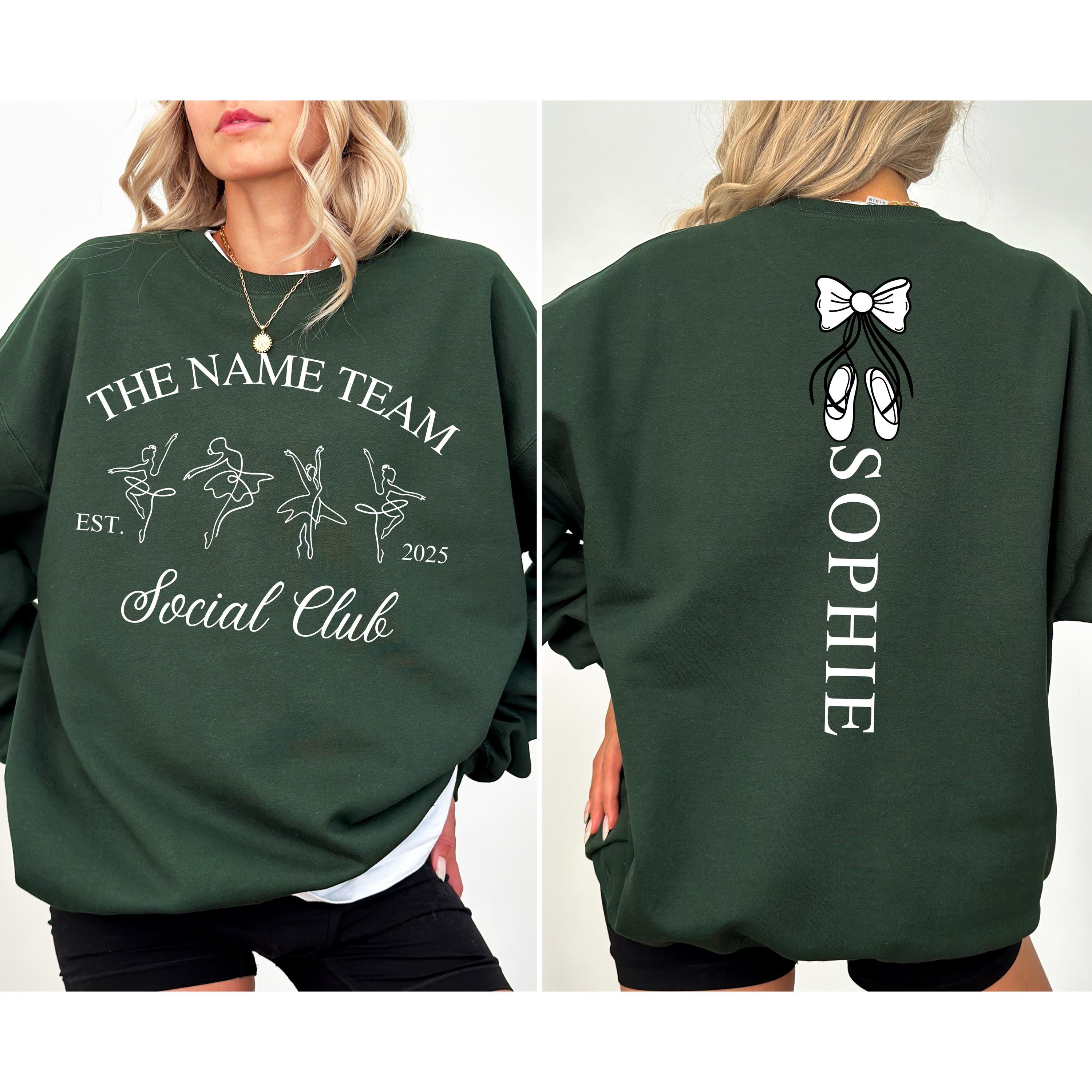 Custom Dance Team Sweatshirt, Personalized Ballet Gift, Custom ...