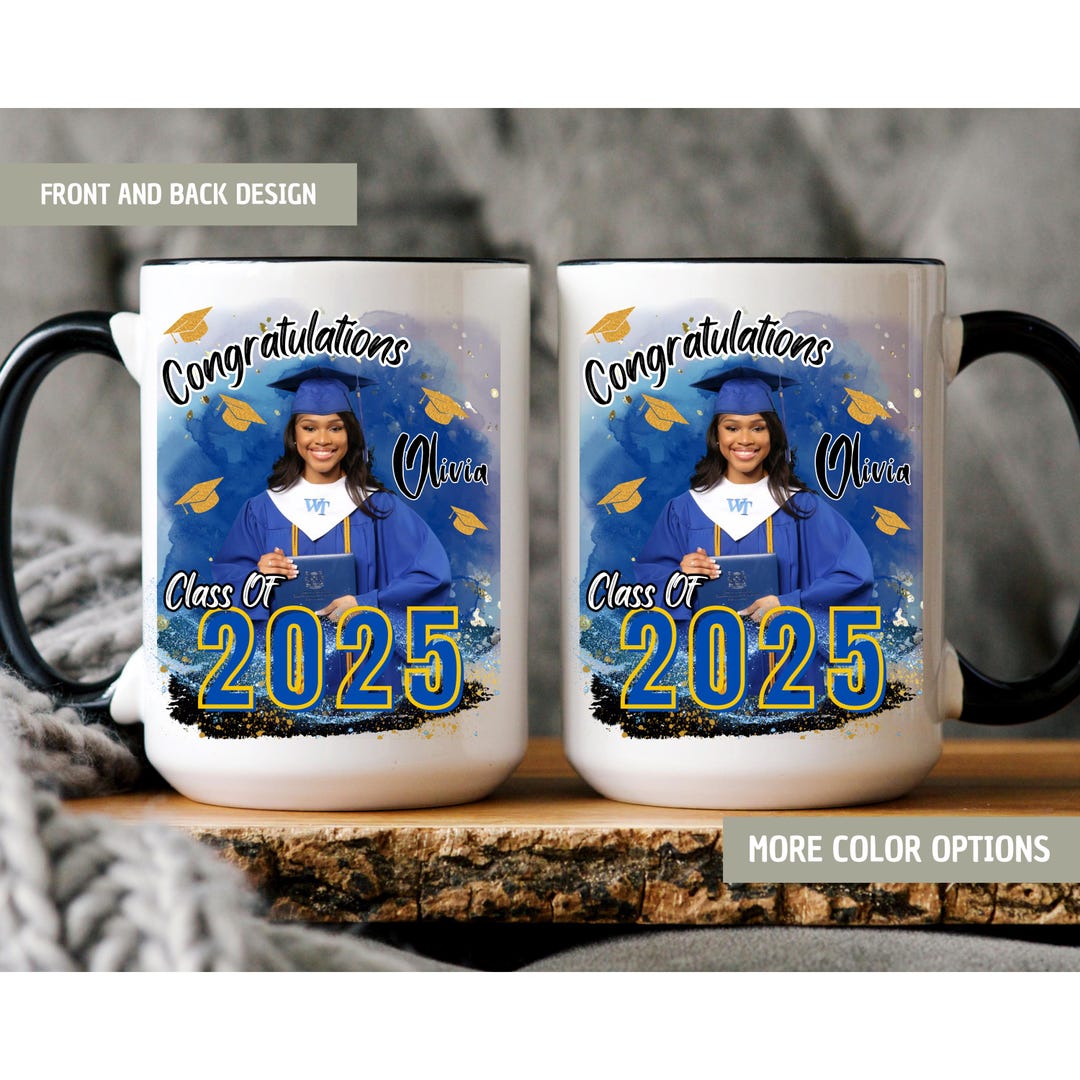 Graduation Photo Mug, College Graduation Gift, High School Senior Cup ...
