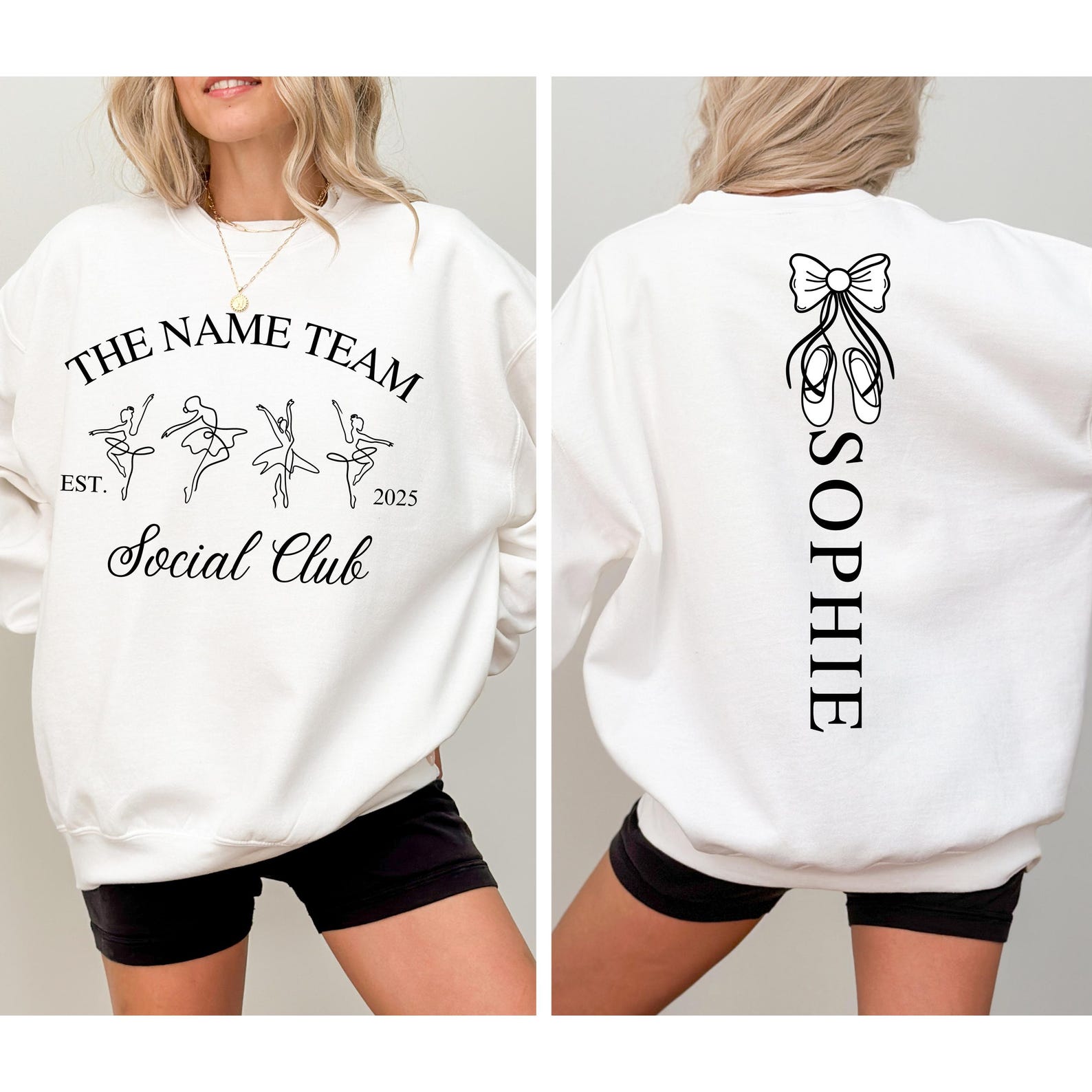 Custom Dance Team Sweatshirt, Personalized Ballet Gift, Custom ...
