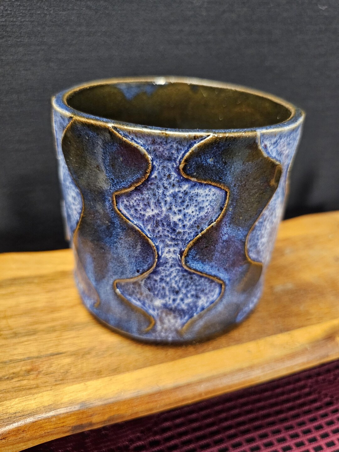 Midcentury Embossed Ceramic Planter - Etsy