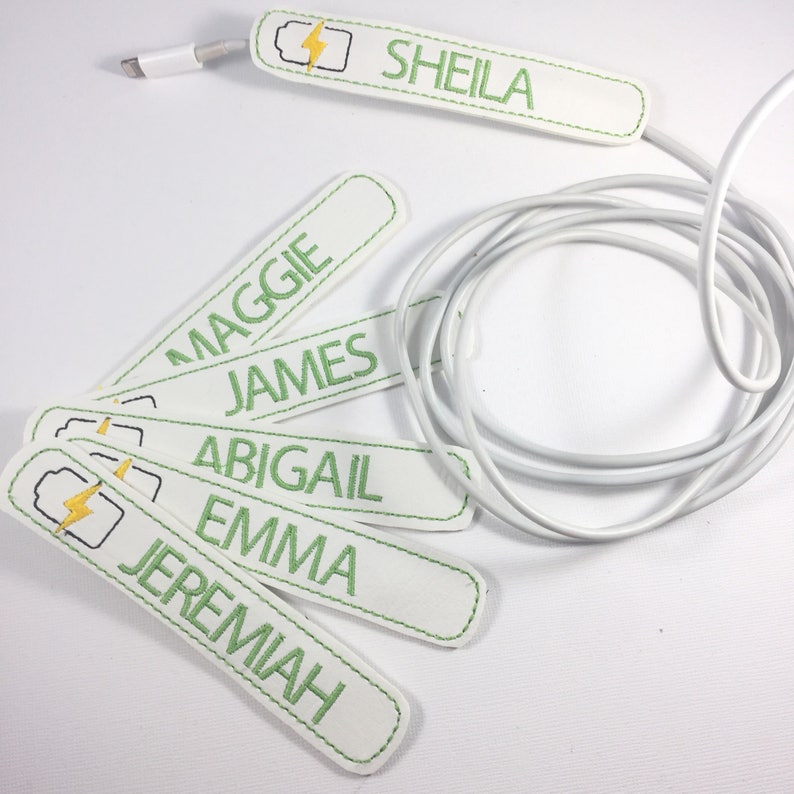 Personalized Phone Cable Label Cord Organizer Phone - Etsy