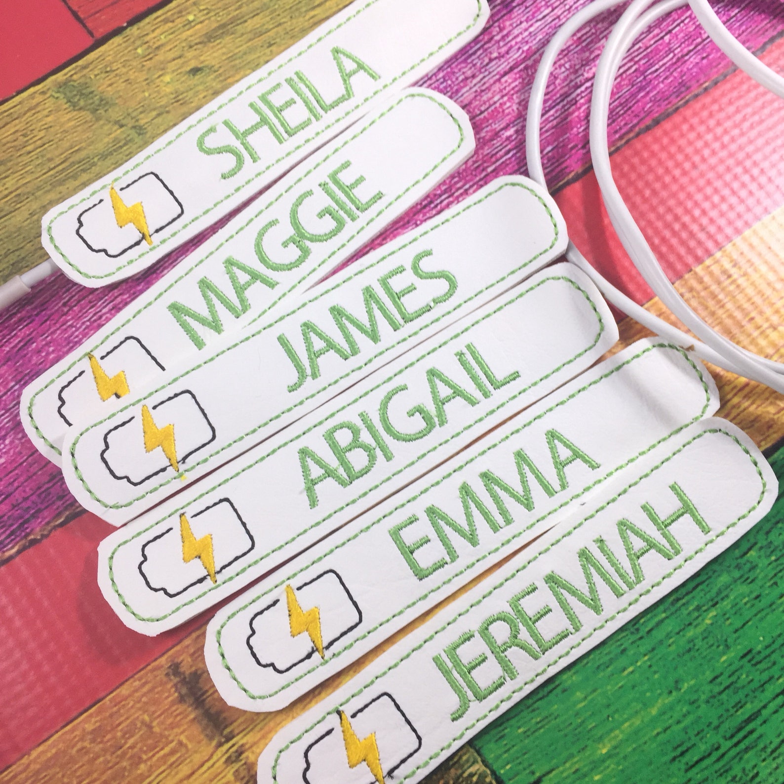 Personalized Phone Cable Label Cord Organizer Phone - Etsy