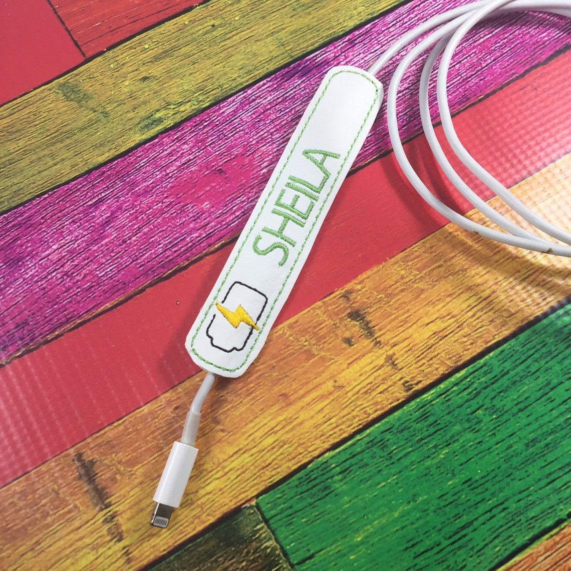 Personalized Phone Cable Label Cord Organizer Phone - Etsy