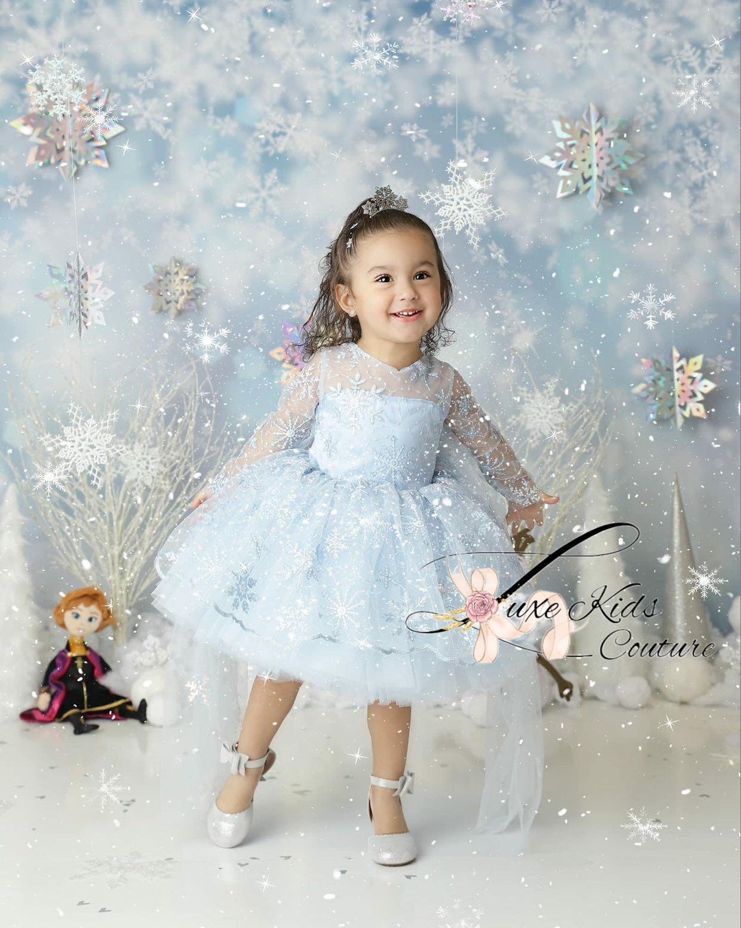 Snowflake Princess Couture Dress, Winter Wonderland Birthday Dress ...