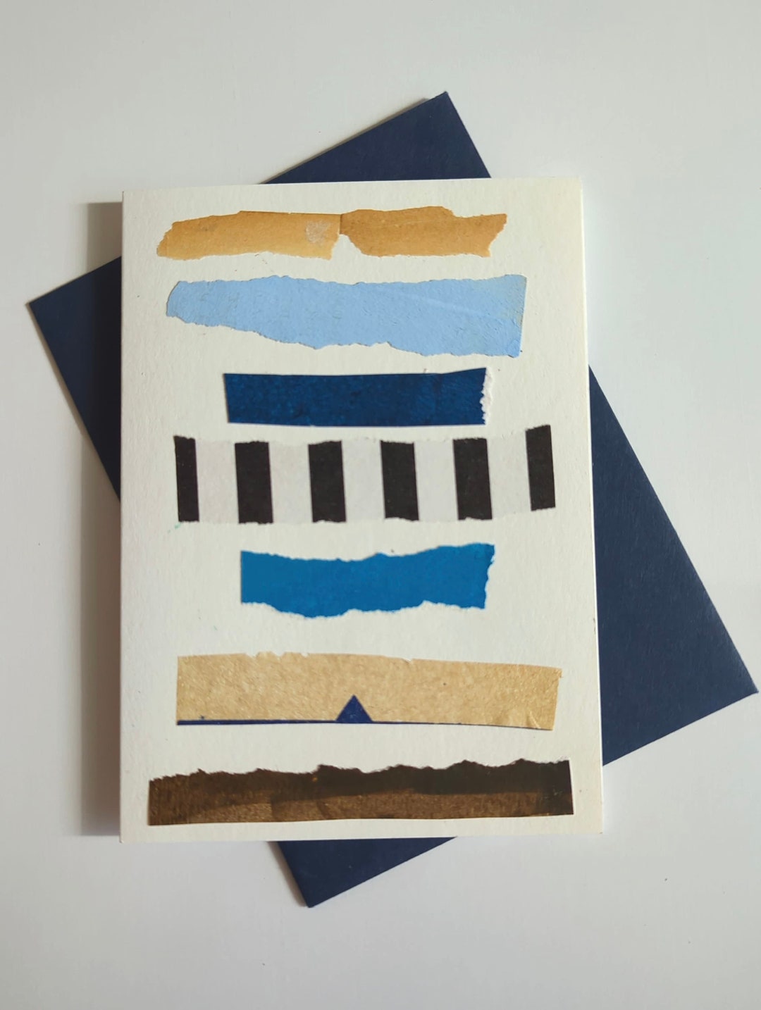 Rainbow Strips Handmade Card - Etsy