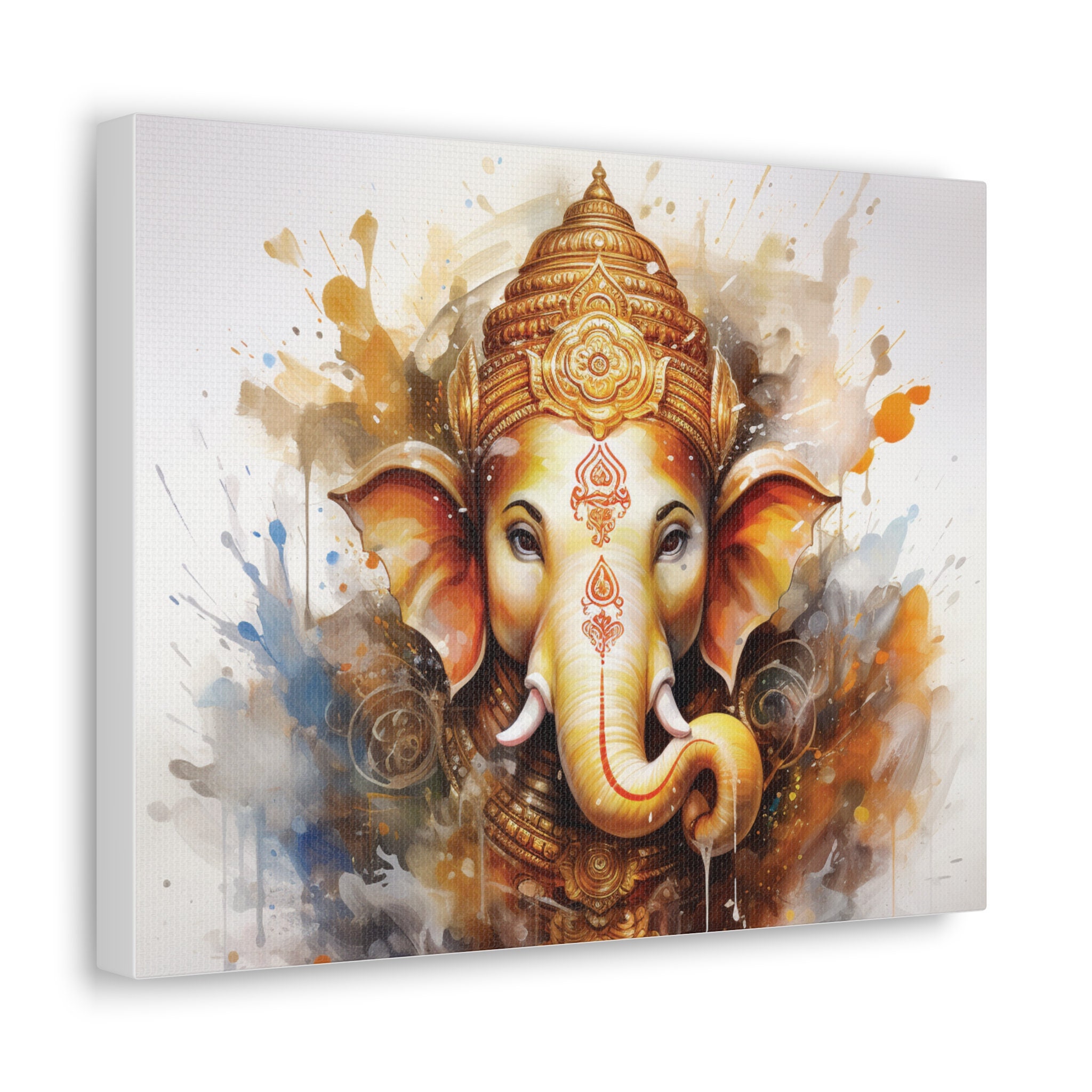 Lord Ganesha Painting, Ganesh Canvas Gallery Wrap, Hindu Art Print ...