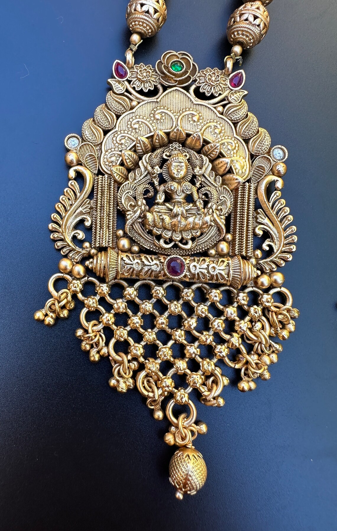 One Gram Gold Long Temple Jewelry Set Temple Jewelry - Etsy