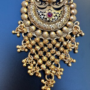 One Gram Gold Long Temple Jewelry Set | Temple Jewelry - Etsy