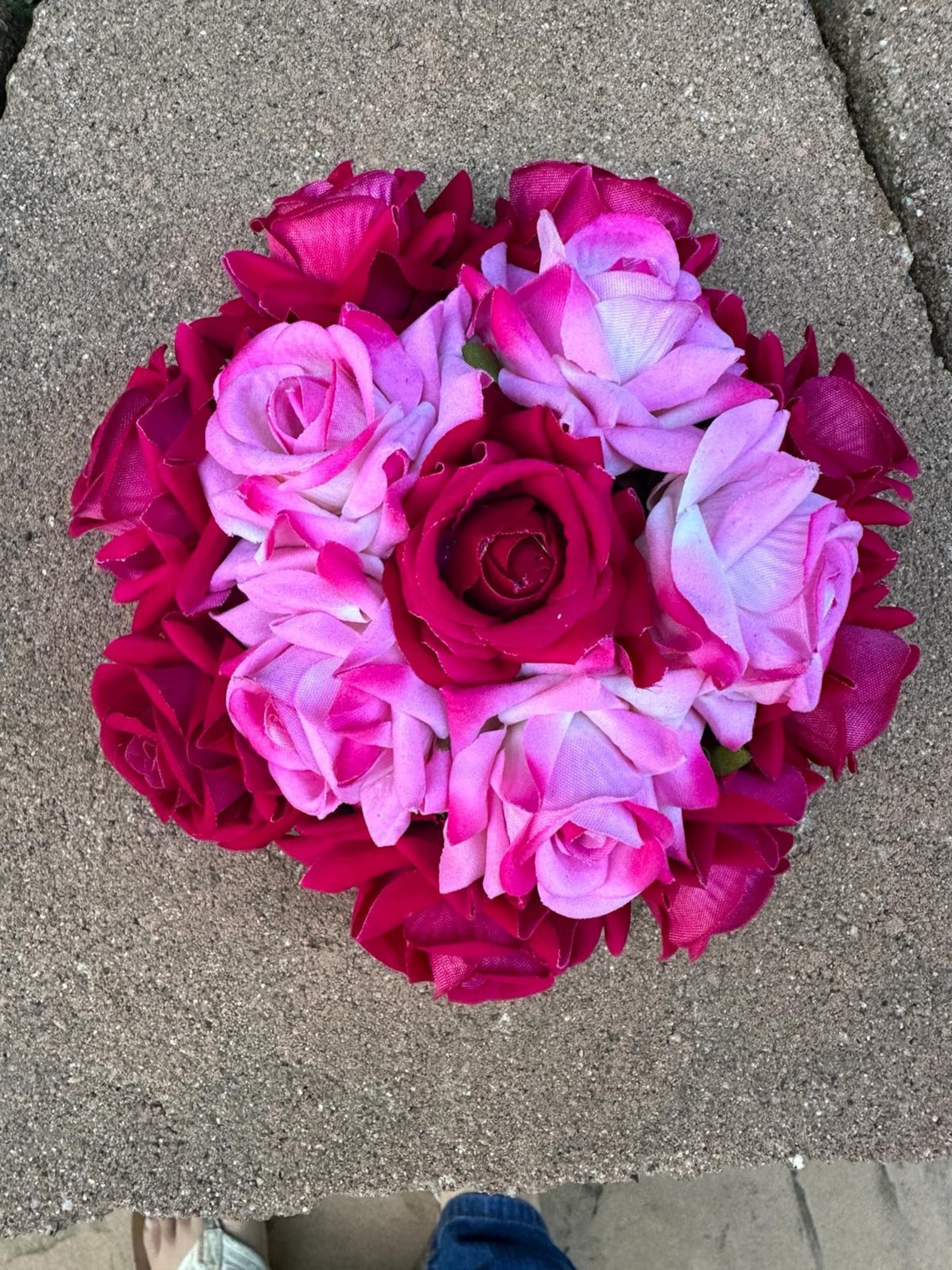 Red & Pink Rose Hair Bun Bollywood Style Reusable Bun Flower Jewelry ...