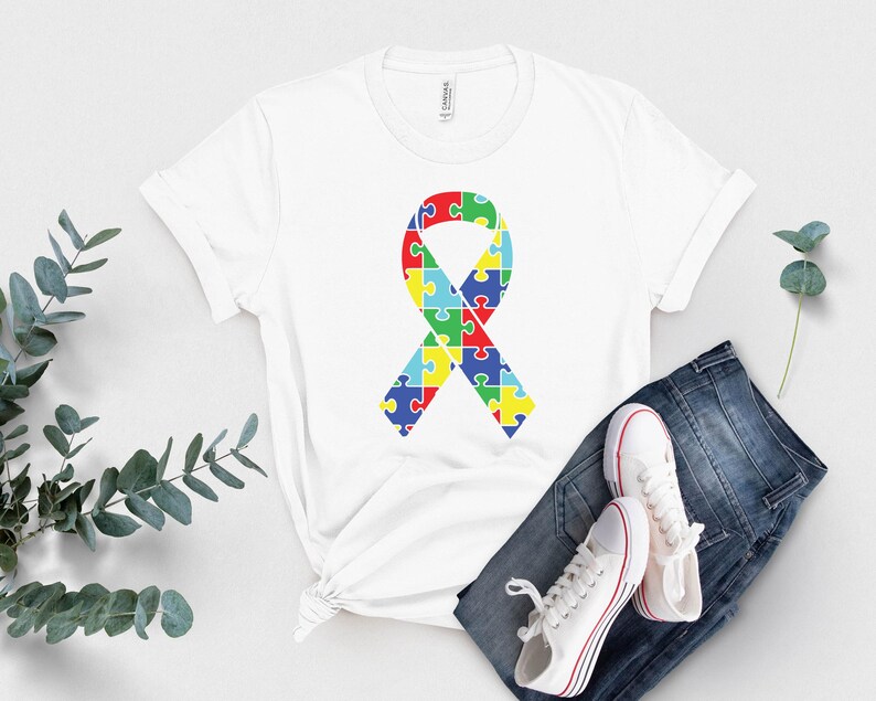 Camiseta con lazo de rompecabezas de concienciación sobre el autismo ...