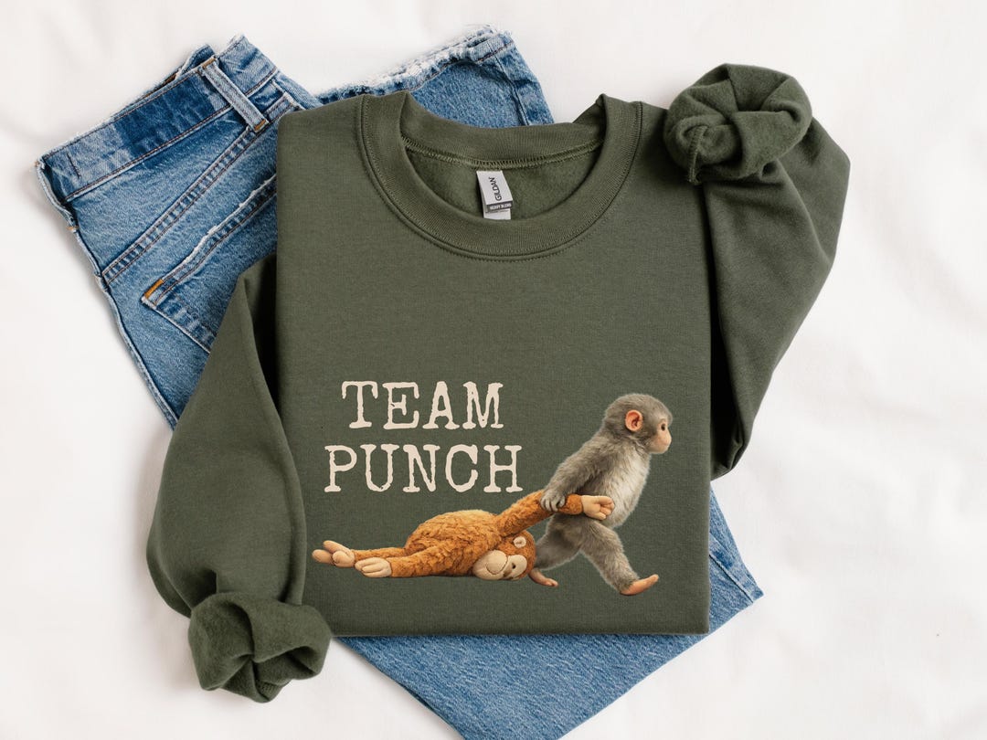 Team Punch T-shirt, Viral Sad Monkey Shirt, Punch the Monkey Tee, Hold ...