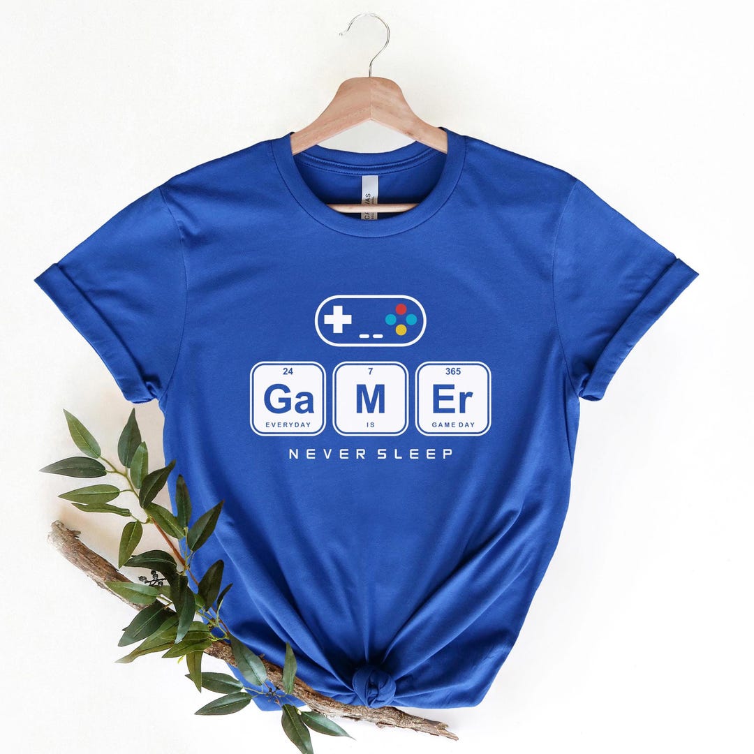 Gamer Periodic Table T-shirt, Funny Science Tee, Never Sleep - Etsy