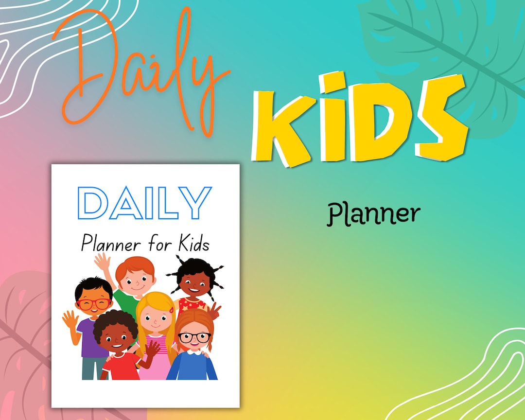 Daily Planner for Kids | Printable, Editable Chore and Homework Planner ...