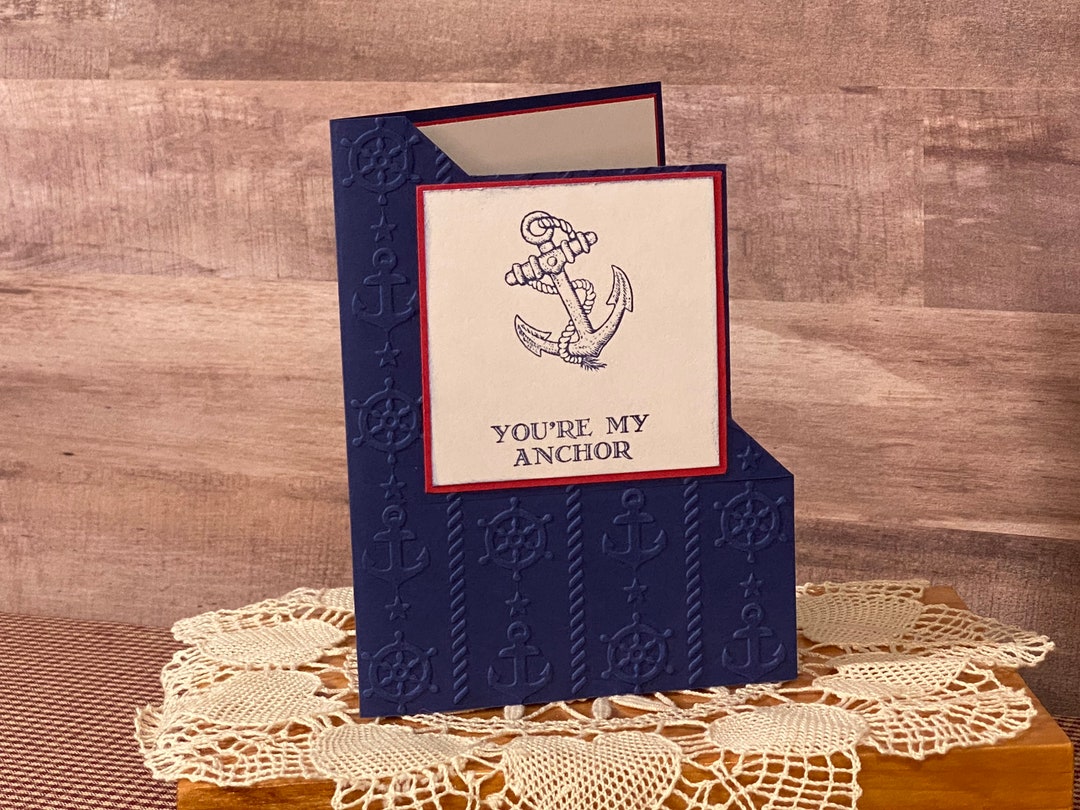 You're My Anchor Handmade Greeting Card, Grateful for Support ...