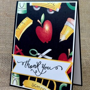 Teacher Appreciation. School Thank You, Handmade Greeting Card, School ...