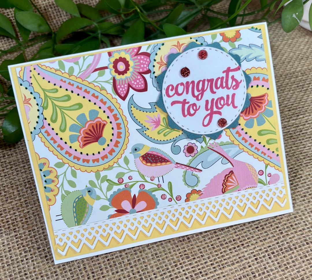 Congrats to You Card Handmade Greeting Card Congratulations Blank ...