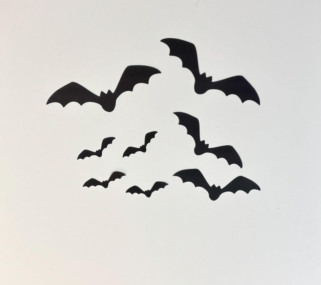 Bat Paper Cut-outs Die-cuts 8 Pcs Junk Journal Scrapbook Cards Ephemera ...