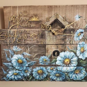 Rustic Daisy Clock - Etsy