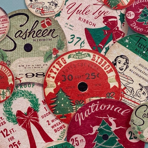 DIGITAL Vintage 50s-60s Assortment Vintage Christmas Ribbon - Etsy